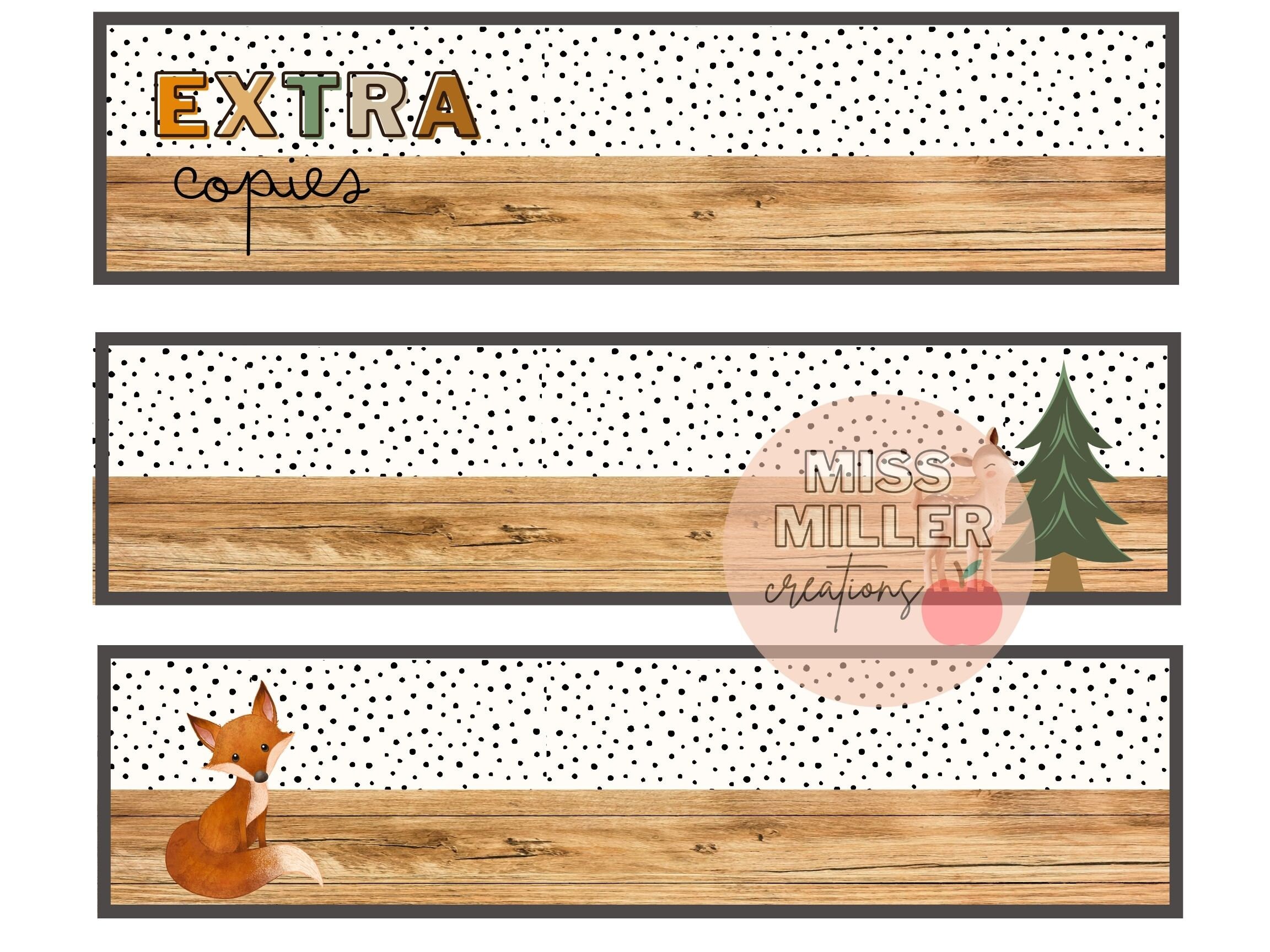 Woodland 10-drawer/trolley Cart Labels editable - Etsy