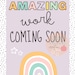Pastel Boho Rainbow Amazing Work Coming Soon Posters - Etsy