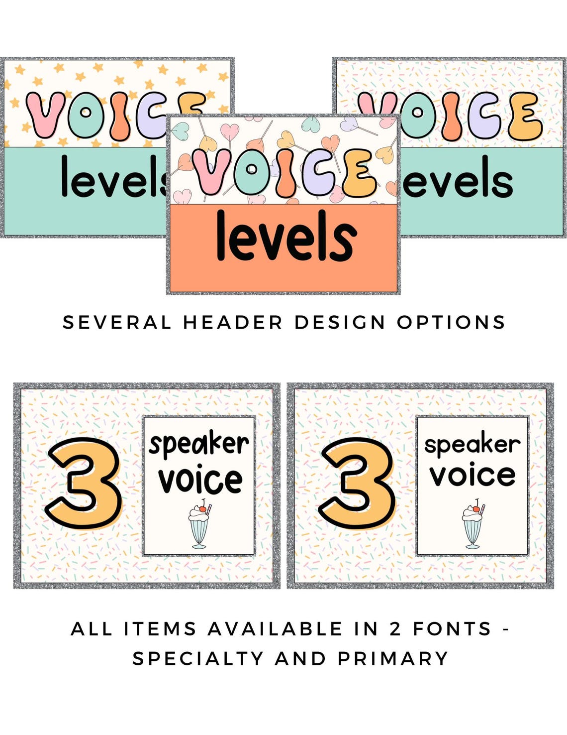 Sweet Dreams Voice Level Classroom Posters - Etsy
