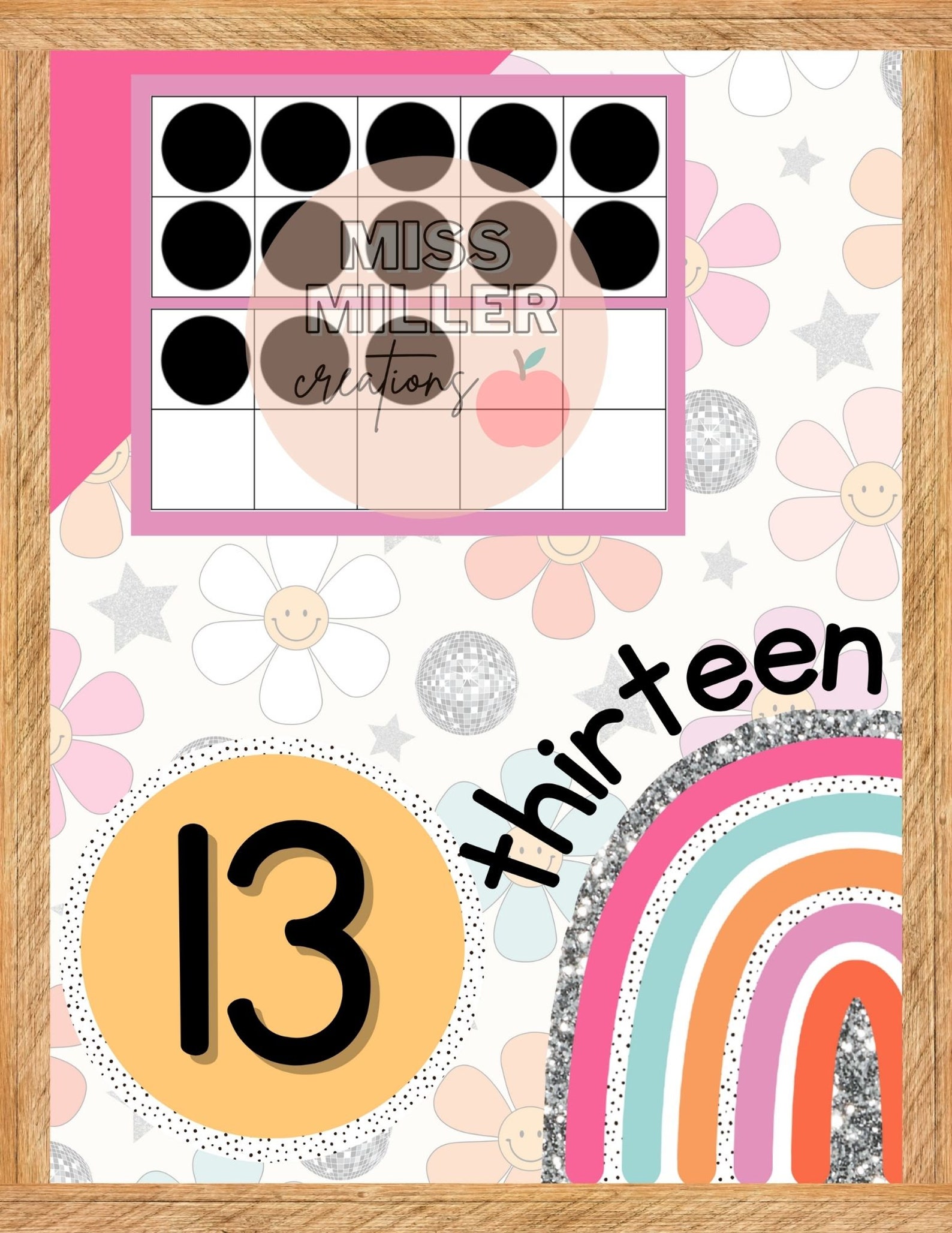 Groovy Glitter Classroom Number Posters - Etsy