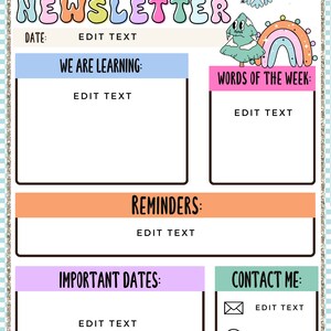 Groovy Winter Newsletter [editable] - Etsy