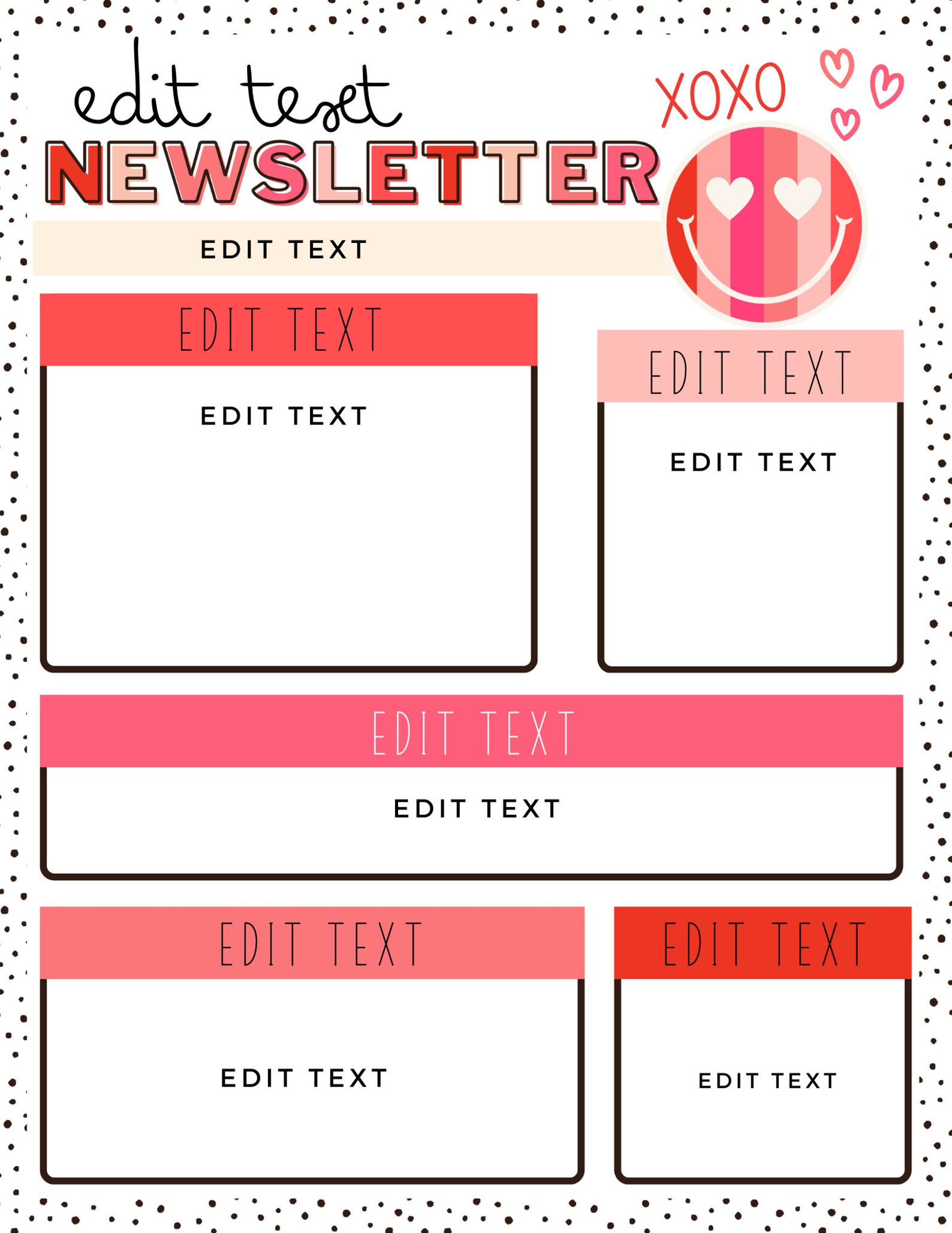 February/valentine's Day Newsletter Template [editable] - Etsy
