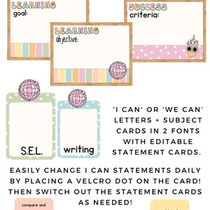 Groovy Pastel Learning Goal Posters/i Can Statements/focus Wall - Etsy