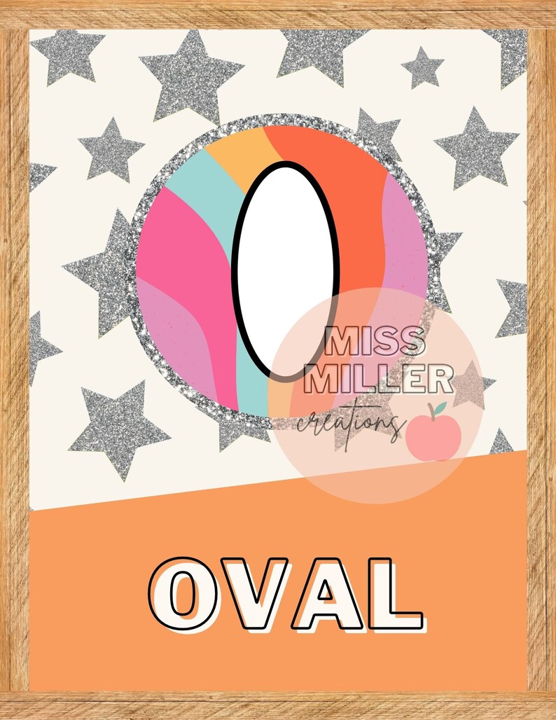 Groovy Glitter Shape Posters - Etsy