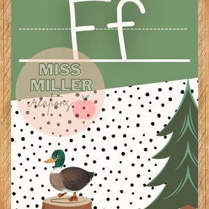 Woodland Classroom Alphabet Posters editable | Etsy