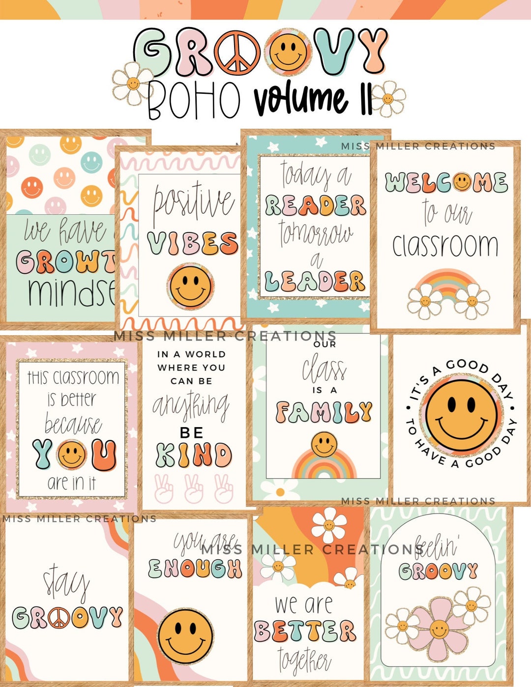 Groovy Boho Volume II Classroom Posters - Etsy