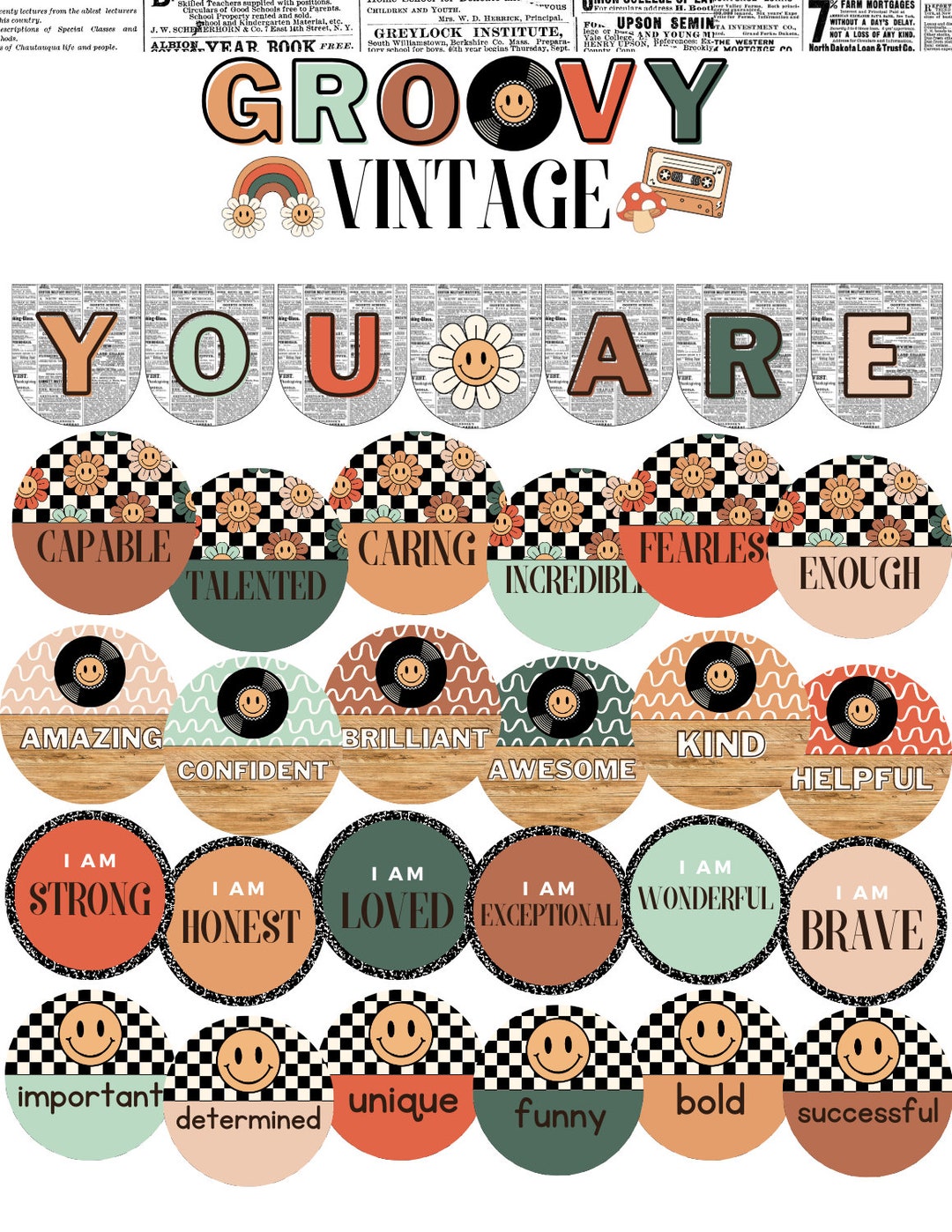 Groovy Vintage Affirmation Station - Etsy