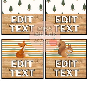 Woodland Classroom Labels [editable] - Etsy