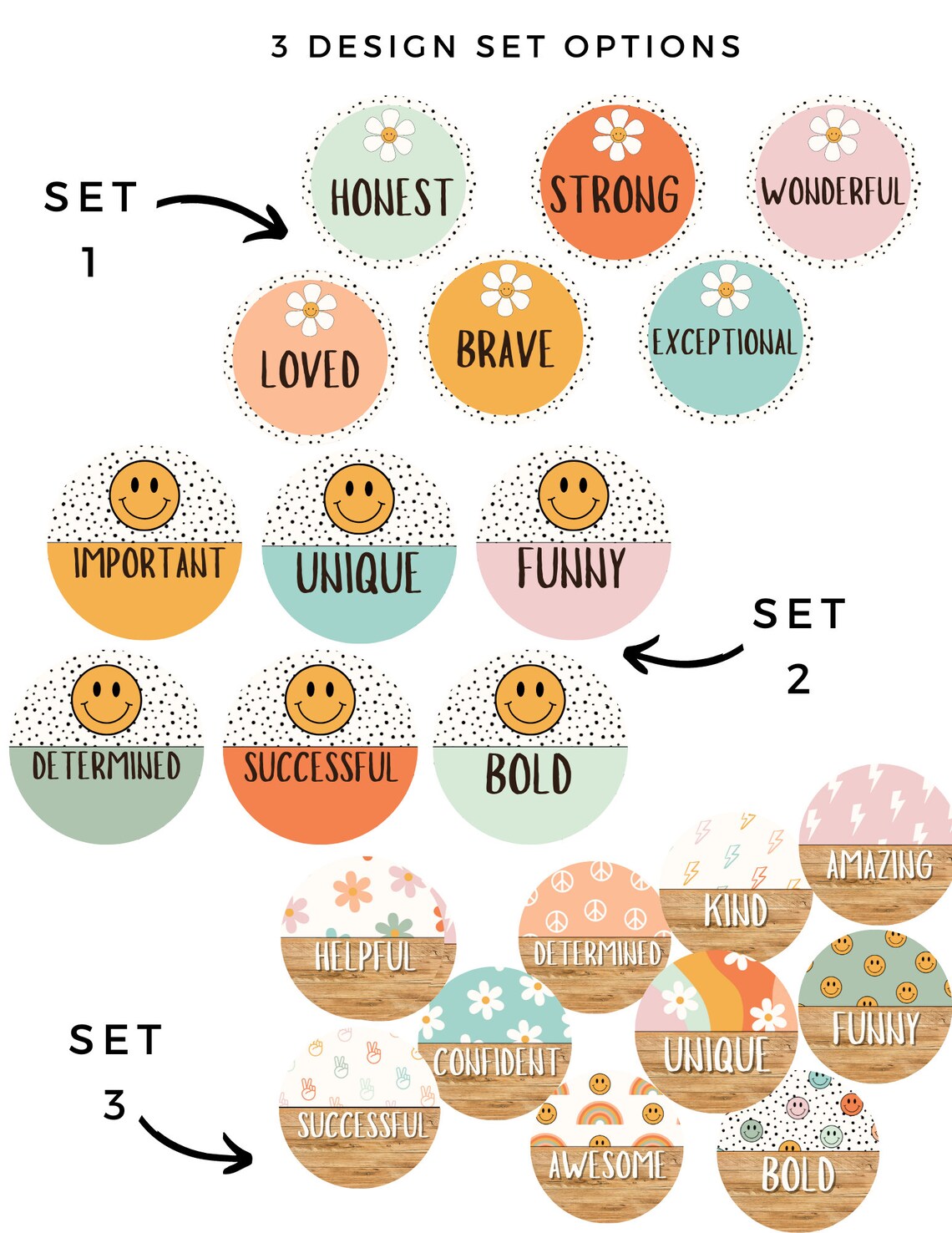 Groovy Boho Affirmation Station - Etsy