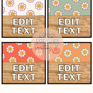 Retro Rainbow Classroom Labels [editable] - Etsy