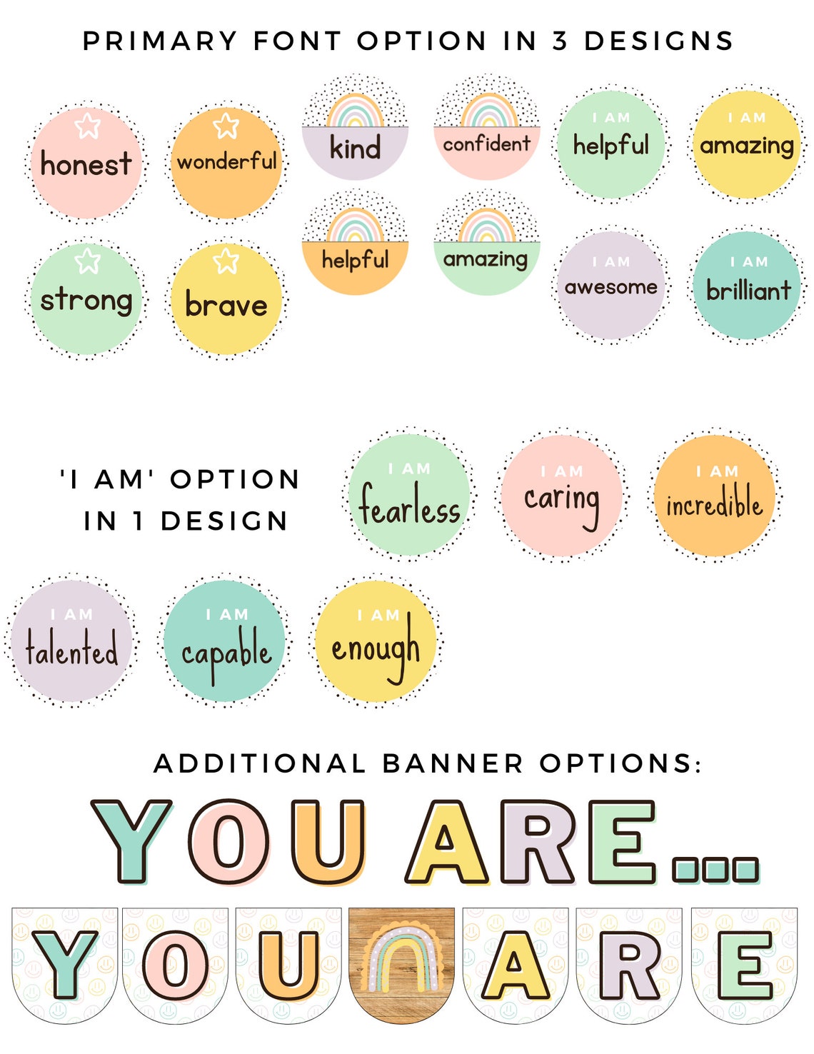 Pastel Boho Rainbow Affirmation Station - Etsy