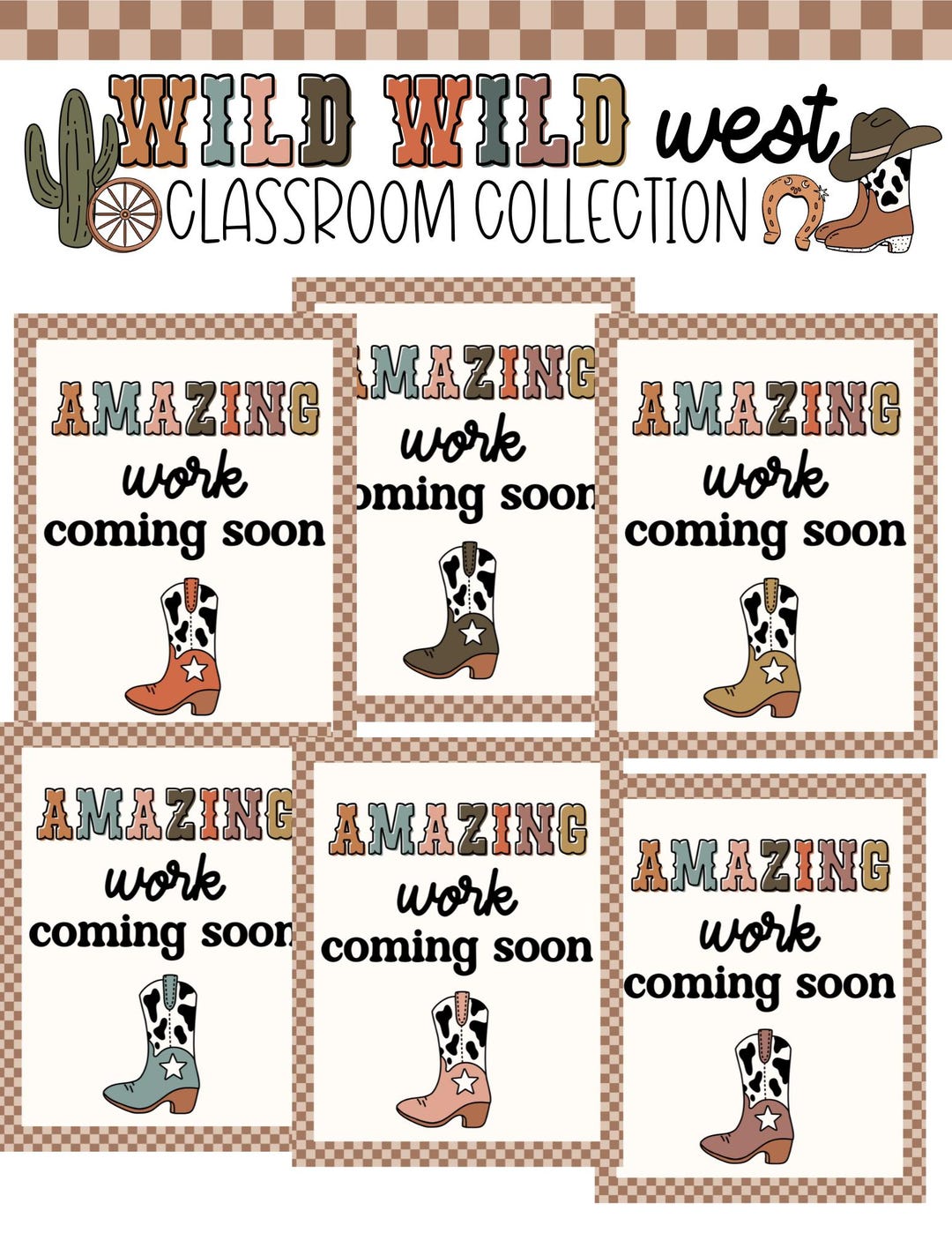 Wild West Classroom Posters | Student Work Display (digital Download ...