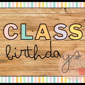 Pastel Boho Rainbow Class Birthday Display - Etsy