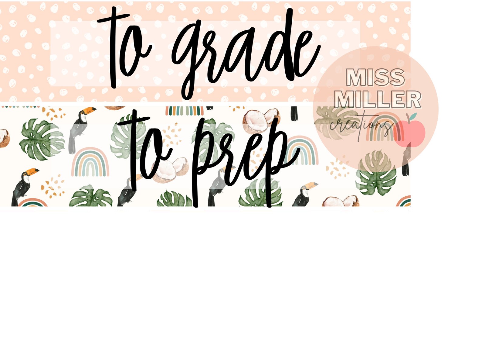Boho TROPICS 10-drawer Cart Labels [editable Features] - Etsy