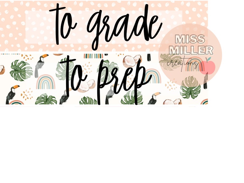 Boho TROPICS 10-drawer Cart Labels [editable Features] - Etsy