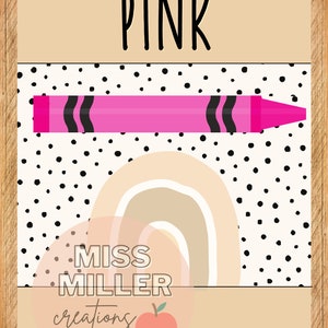 Neutral Boho Rainbow Classroom Color Posters - Etsy