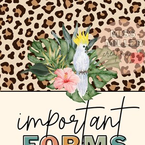 Boho Tropics Binder Covers [editable] - Etsy