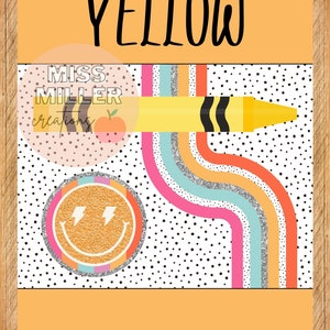 Groovy Glitter Classroom Color Posters - Etsy