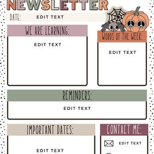 The Spooky Era Newsletter [editable] - Etsy