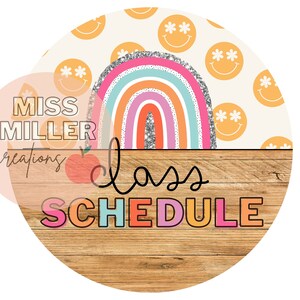 Groovy Glitter Classroom Schedule [editable] - Etsy