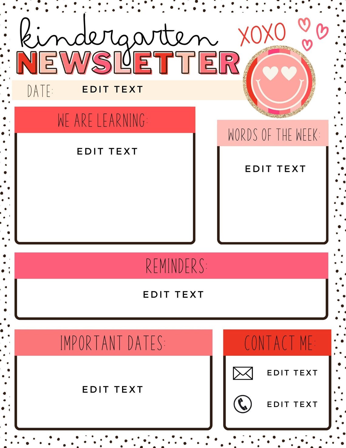 February/valentine's Day Newsletter Template [editable] - Etsy