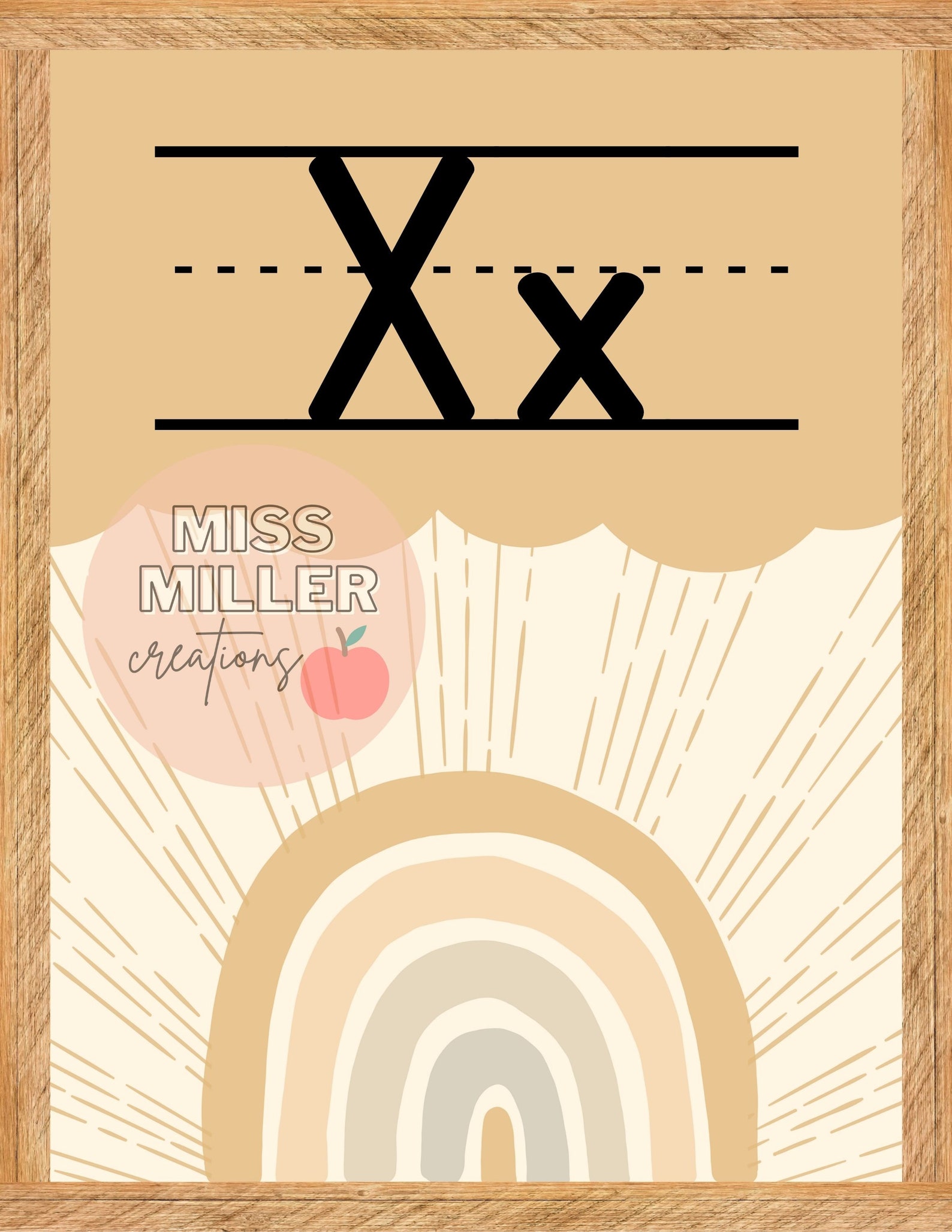 Neutral Boho Rainbow Classroom Alphabet - Etsy