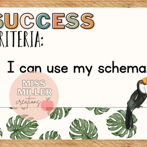 Boho Tropics Learning Goal Posters/i Can Statements/focus Wall ...