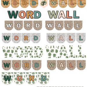 Boho Tropics Word Wall [editable] - Etsy