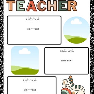 Groovy Vintage Meet the Teacher Template - Etsy
