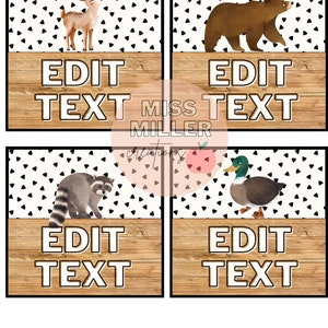 Woodland Classroom Labels [editable] - Etsy