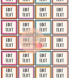 Groovy Glitter Teacher Toolbox Labels [editable] - Etsy