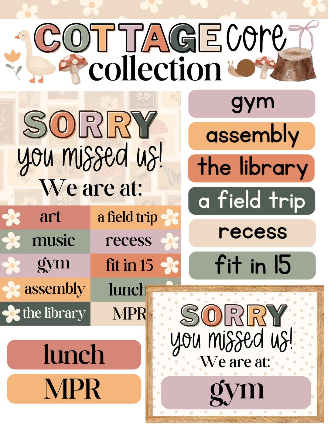 Cottagecore Where Are We Classroom Door Sign [editable] - Etsy