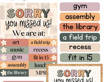 Classroom Resources | Where Are We Poster | Classroom Management Board ...
