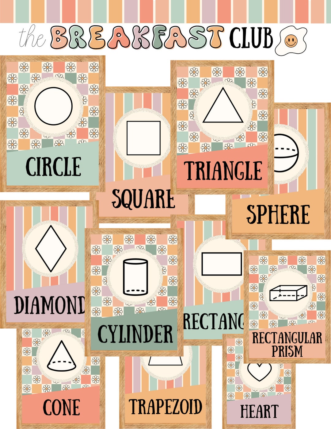 The Breakfast Club Classroom Shape Posters - Etsy