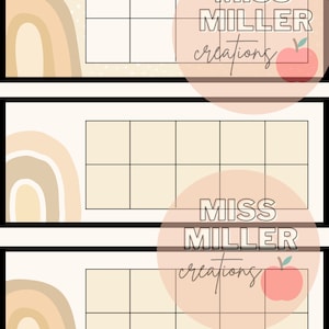 Neutral Boho Rainbow Classroom Math Displays - Etsy