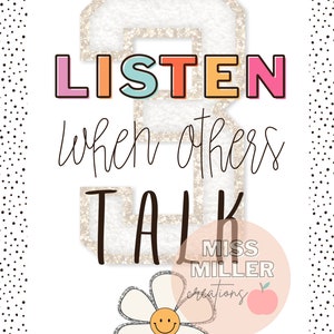 Groovy Glitter Class Rules Posters - Etsy