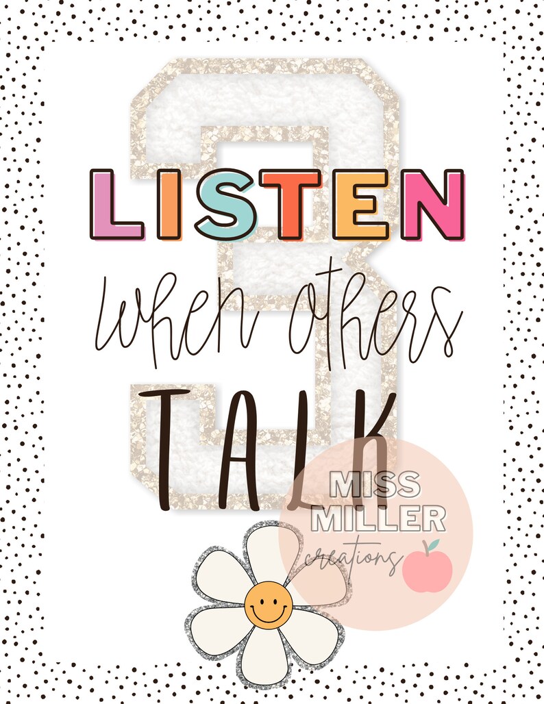 Groovy Glitter Class Rules Posters - Etsy