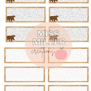 Woodland Classroom Supplies Labels [editable] - Etsy