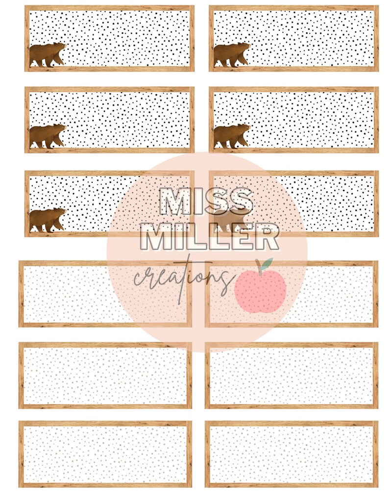 Woodland Classroom Supplies Labels editable - Etsy