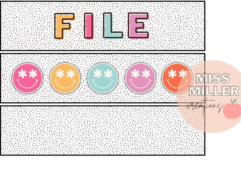 Groovy Glitter 10-drawer Cart Labels - Etsy