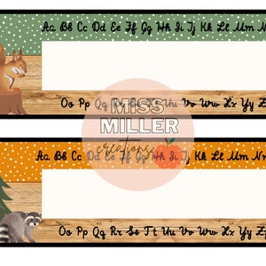 Woodland Desk Plates/name Tags [editable] - Etsy