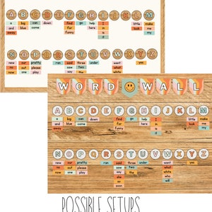 Groovy Boho Word Wall [editable] - Etsy