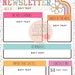 Groovy Glitter Newsletter [editable] - Etsy