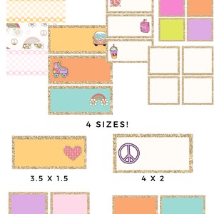 Disco Era Teacher Toolbox Labels [editable] - Etsy