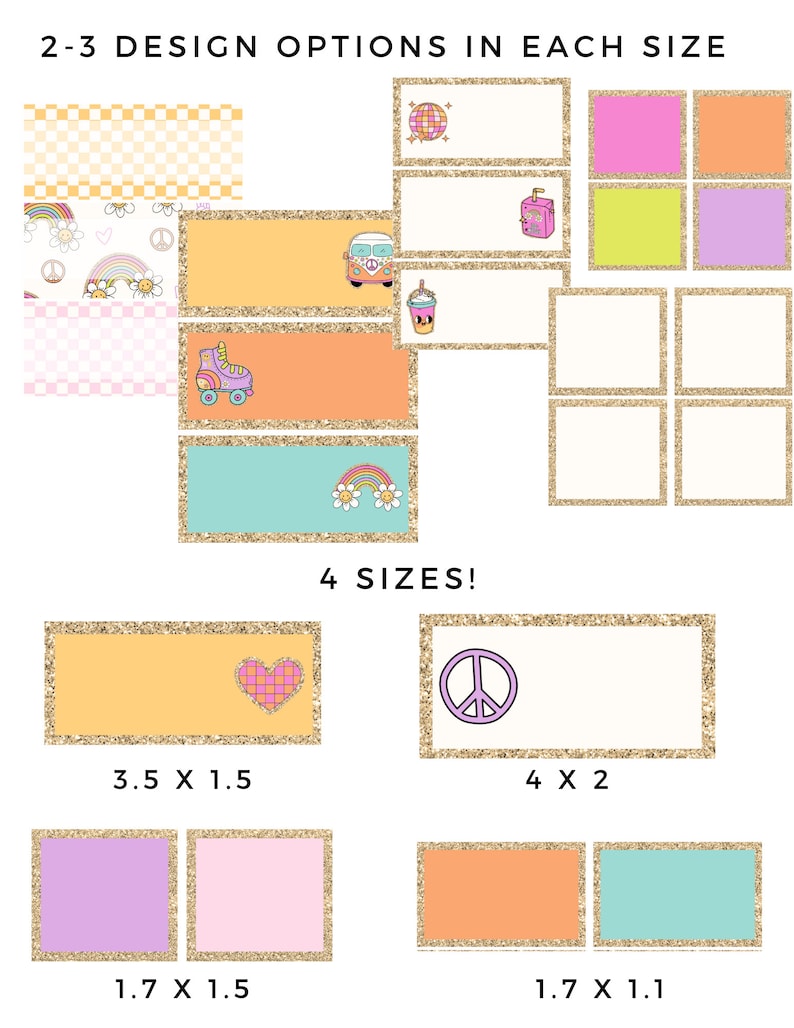 Disco Era Teacher Toolbox Labels [editable] - Etsy