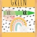 Modern Boho Rainbow Classroom Color Posters - Etsy