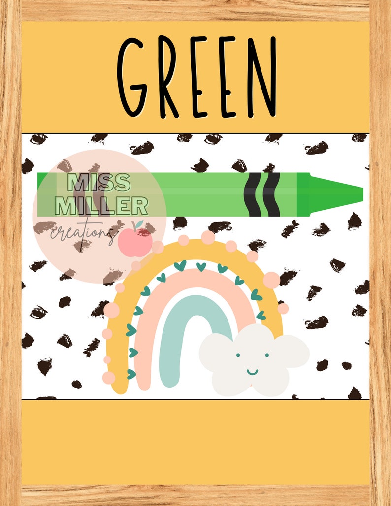 Modern Boho Rainbow Classroom Color Posters - Etsy