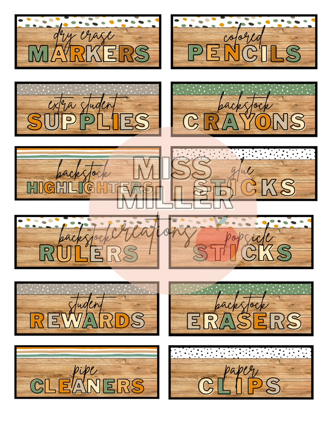 Woodland Classroom Supplies Labels editable - Etsy Canada