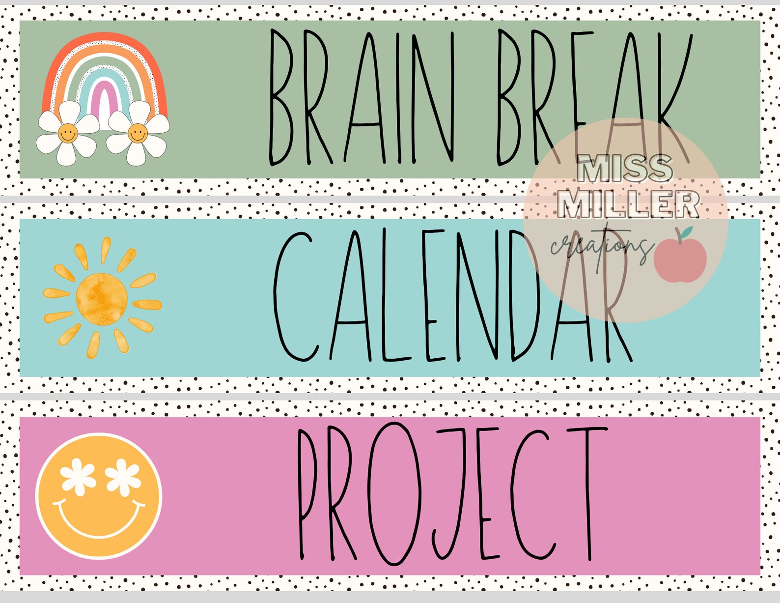 Retro Rainbow Classroom Schedule editable - Etsy