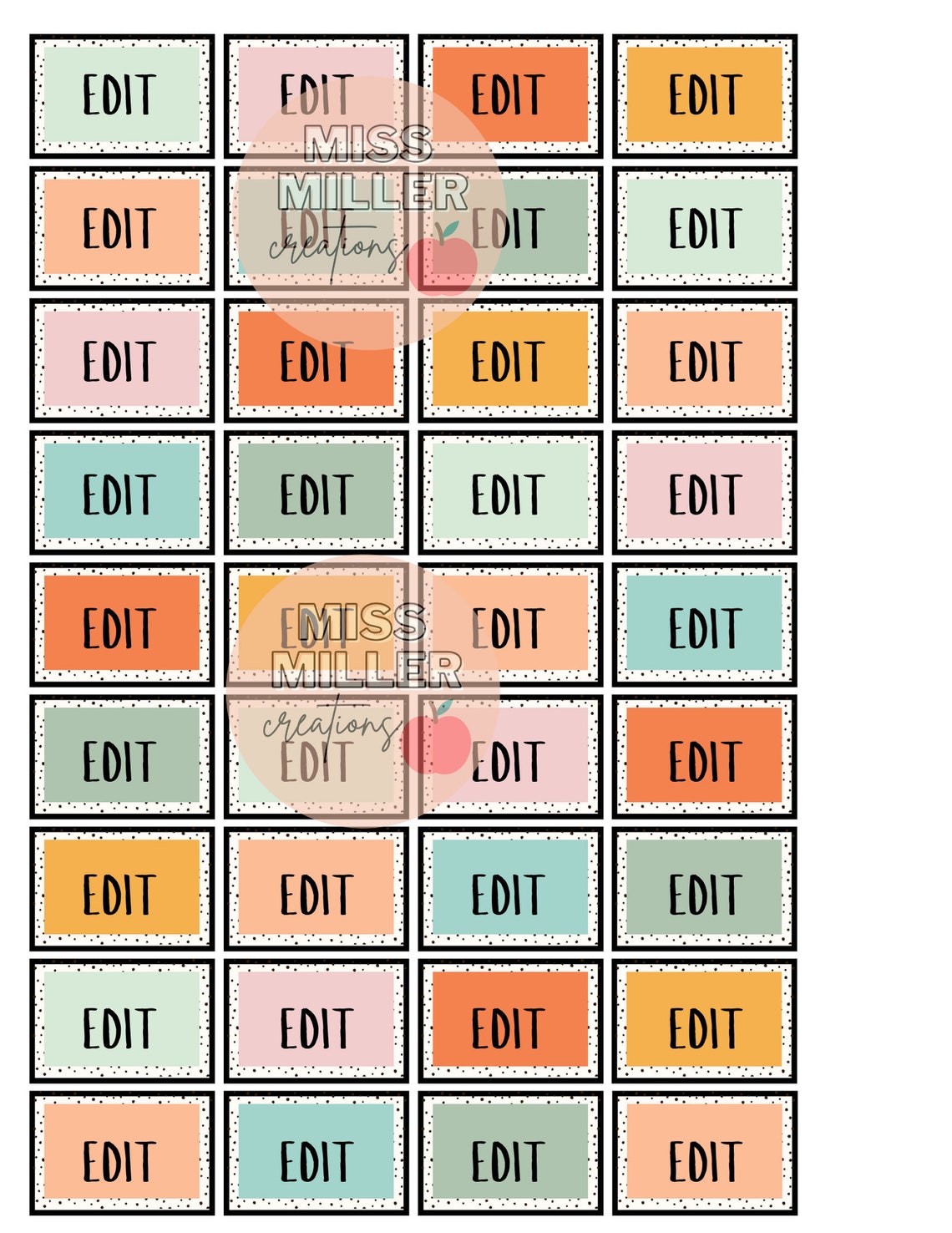 Groovy Boho Teacher Toolbox Labels editable - Etsy